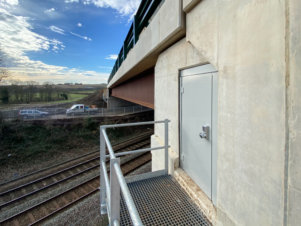 G15 steel doors for for Lincoln bypass road bridge