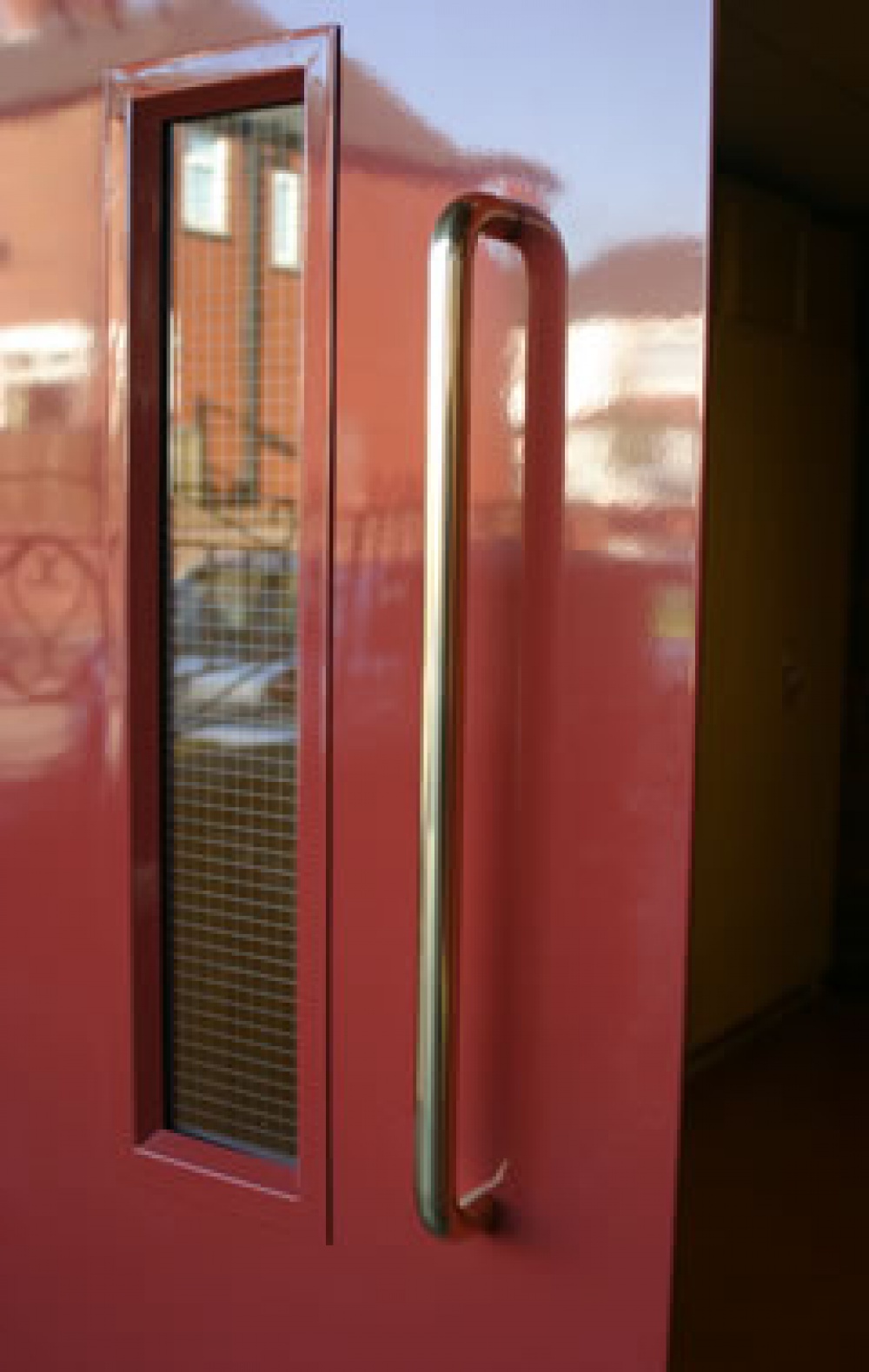 Steel Door Lever handles, pull handles and outside operators.